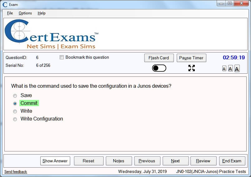 Cert-Ex™ Network Simulator w/ Designer and Exam Simulator for Juniper JNCIA Download