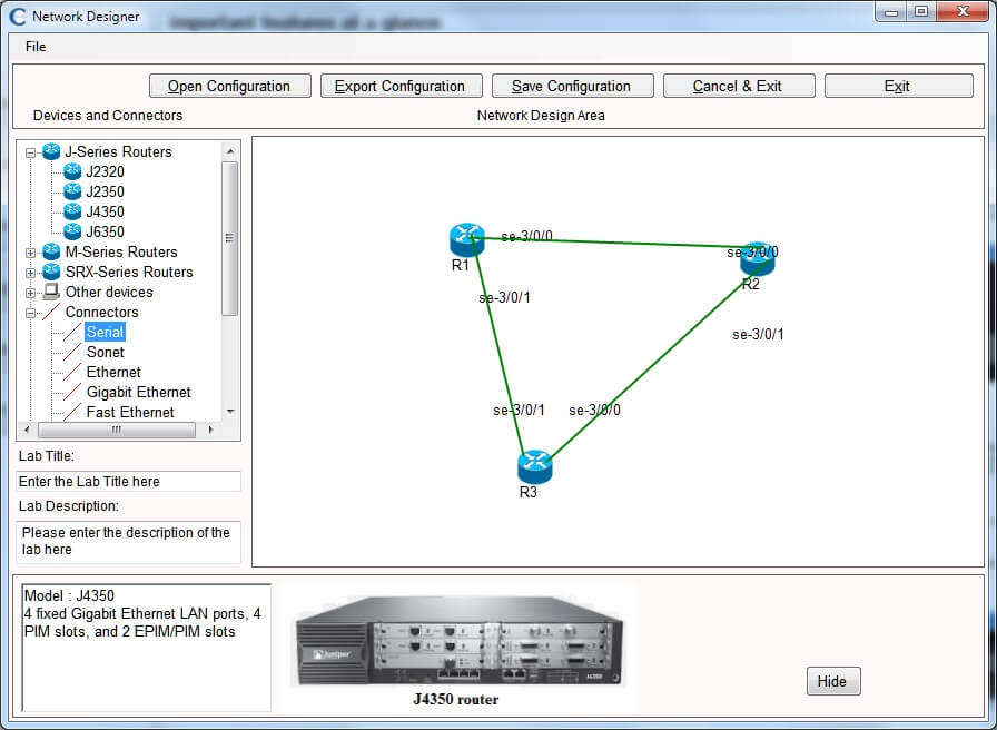 Cert-Ex™ Network Simulator w/ Designer and Exam Simulator for Juniper JNCIA Download