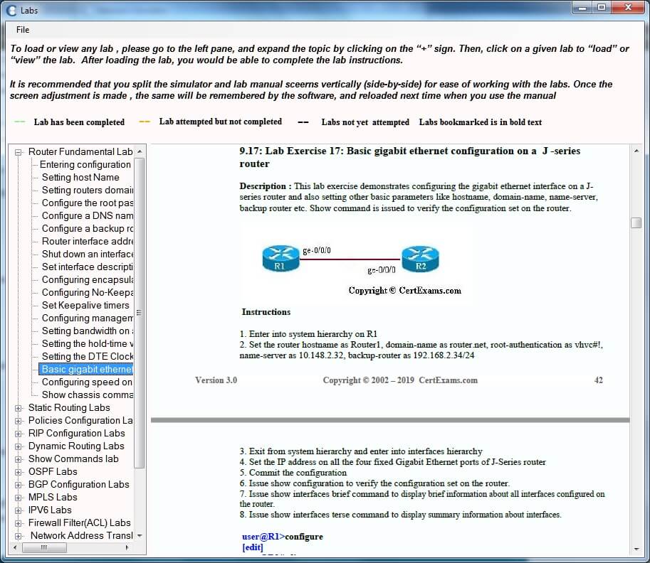 Cert-Ex™ Network Simulator w/ Designer for Juniper Download