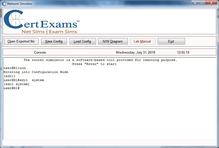 Cert-Ex™ Network Simulator w/ Designer for Juniper Download